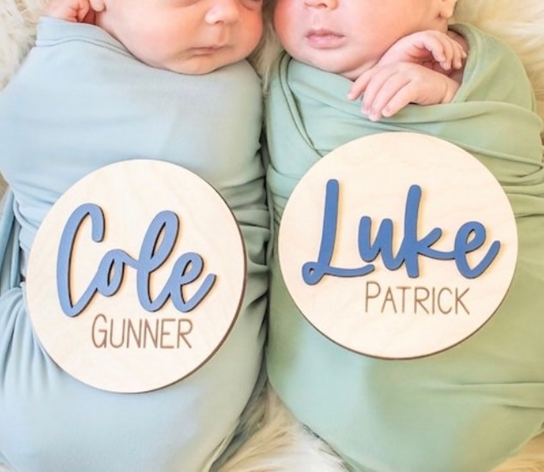 Baby Birth Announcement Sign, Baby Name Sign for Hospital, Wooden Birth ...