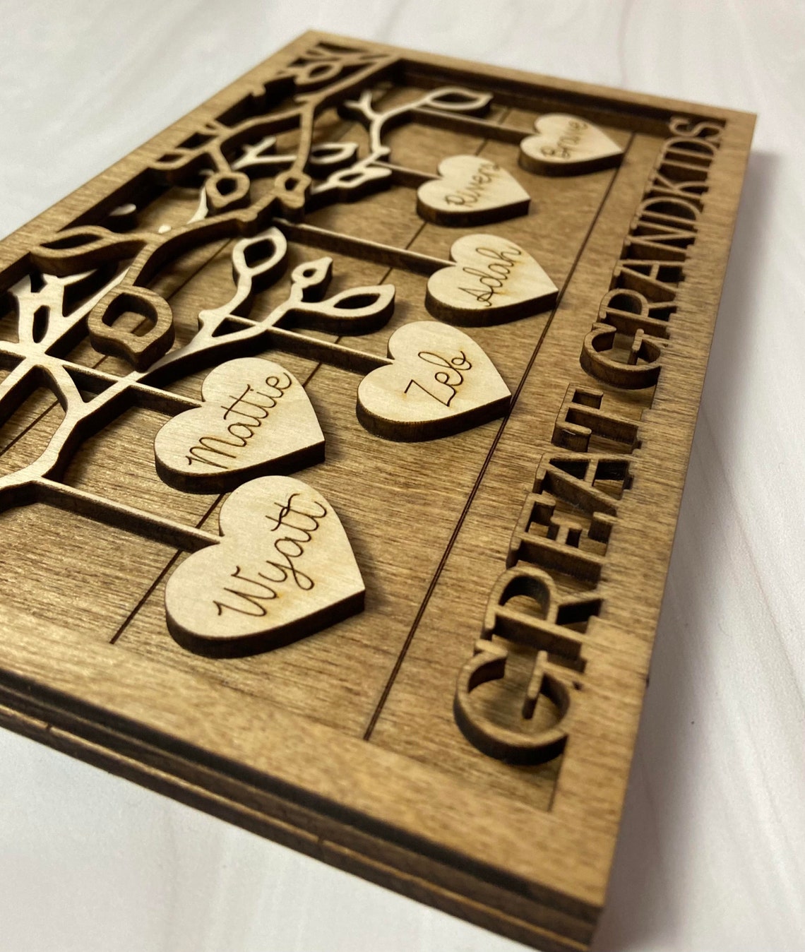 Custom Family Tree Wood Frame Personalized Mothers Gift - Etsy