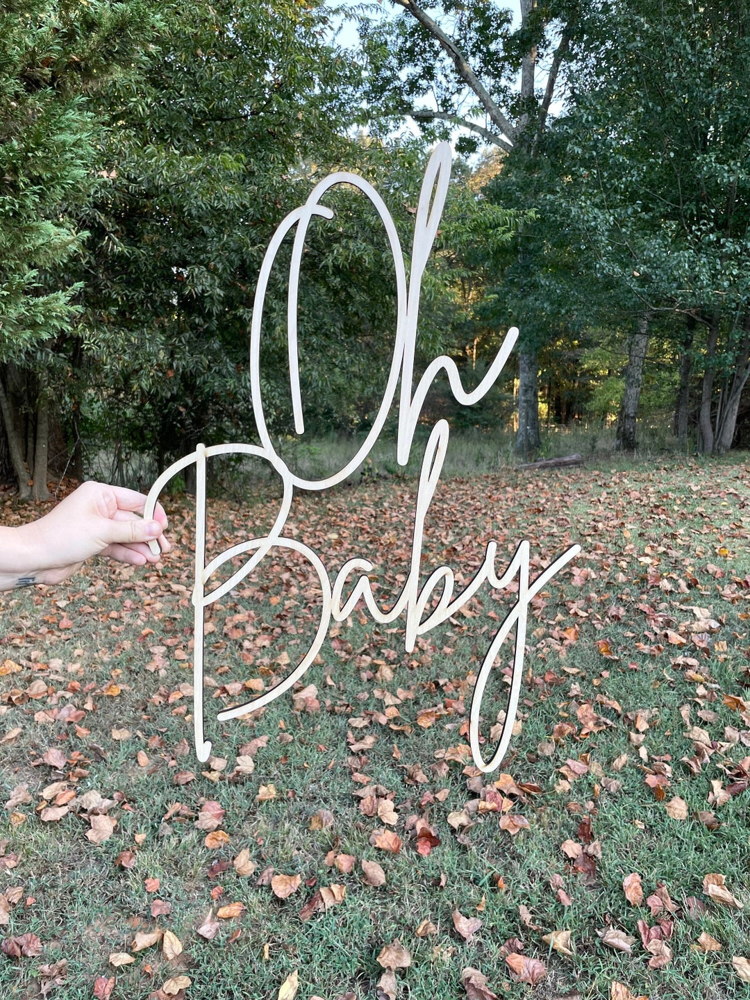 Oh Baby Sign Wood Cut Out Baby Shower Backdrop Oh Baby Sign Baby ...