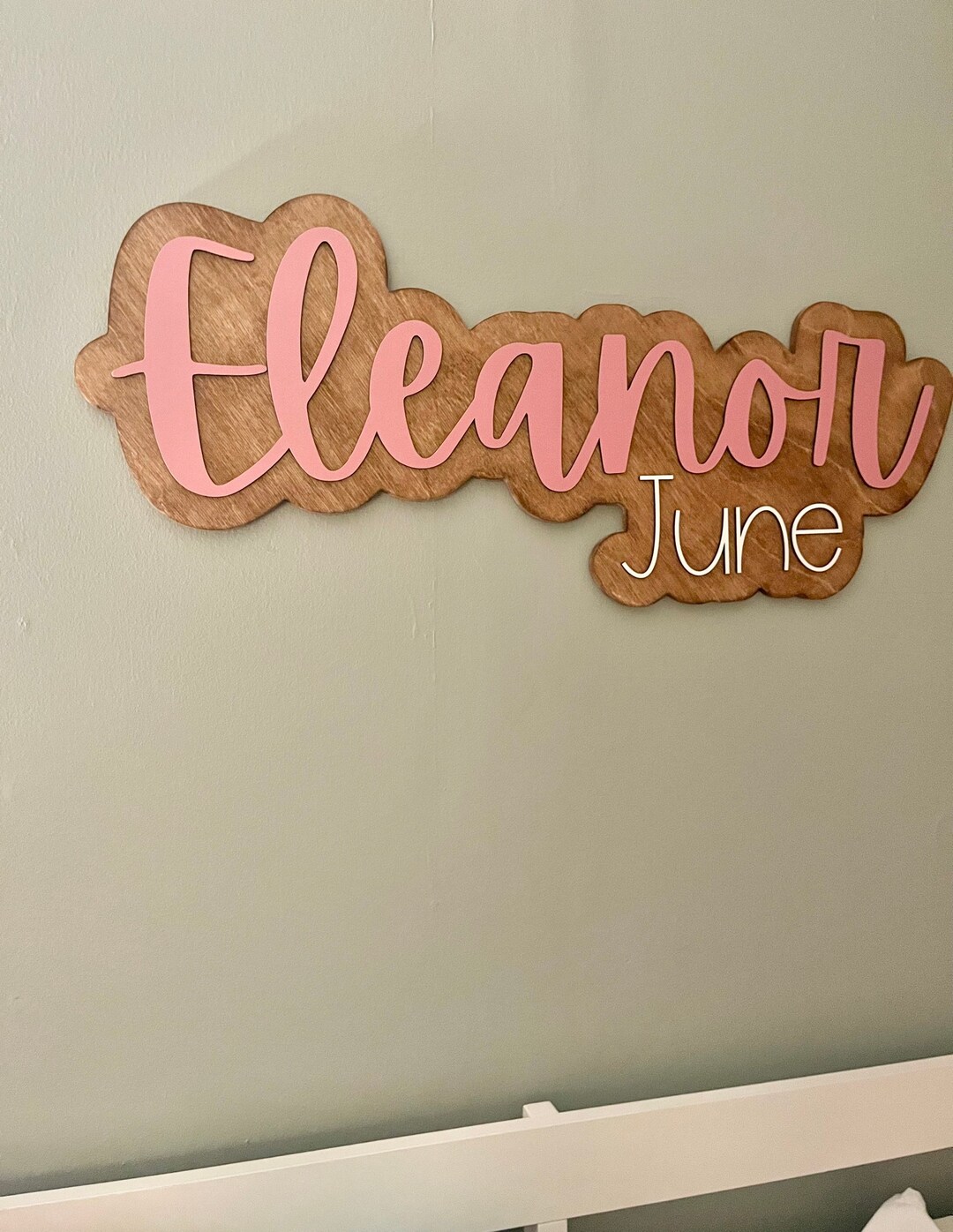 3D Nursery Sign Layered Name, Custom Layered Baby Name Sign, Large Wood ...