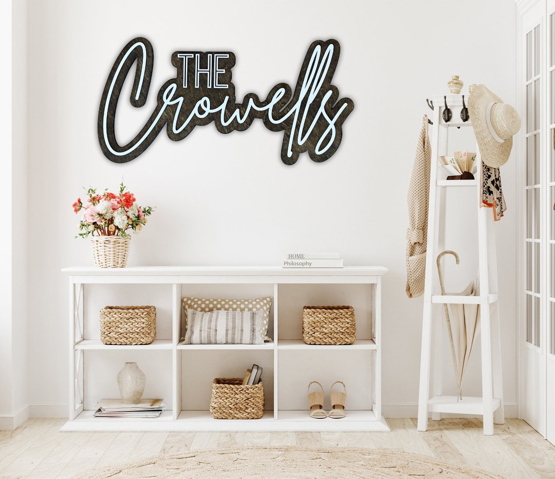 Last Name Sign Large, Double Name Sign, Cut Out Last Name, Wedding Name ...