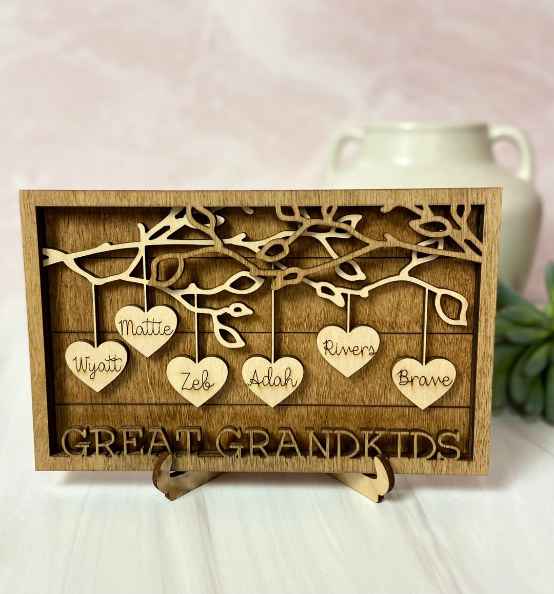 Personalized Great Grandma Sign, Signs With Names for Grandma, Mother's ...