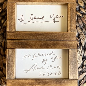 Actual Handwriting Gift Engraved Memorial Gift Custom Handwriting Sign ...