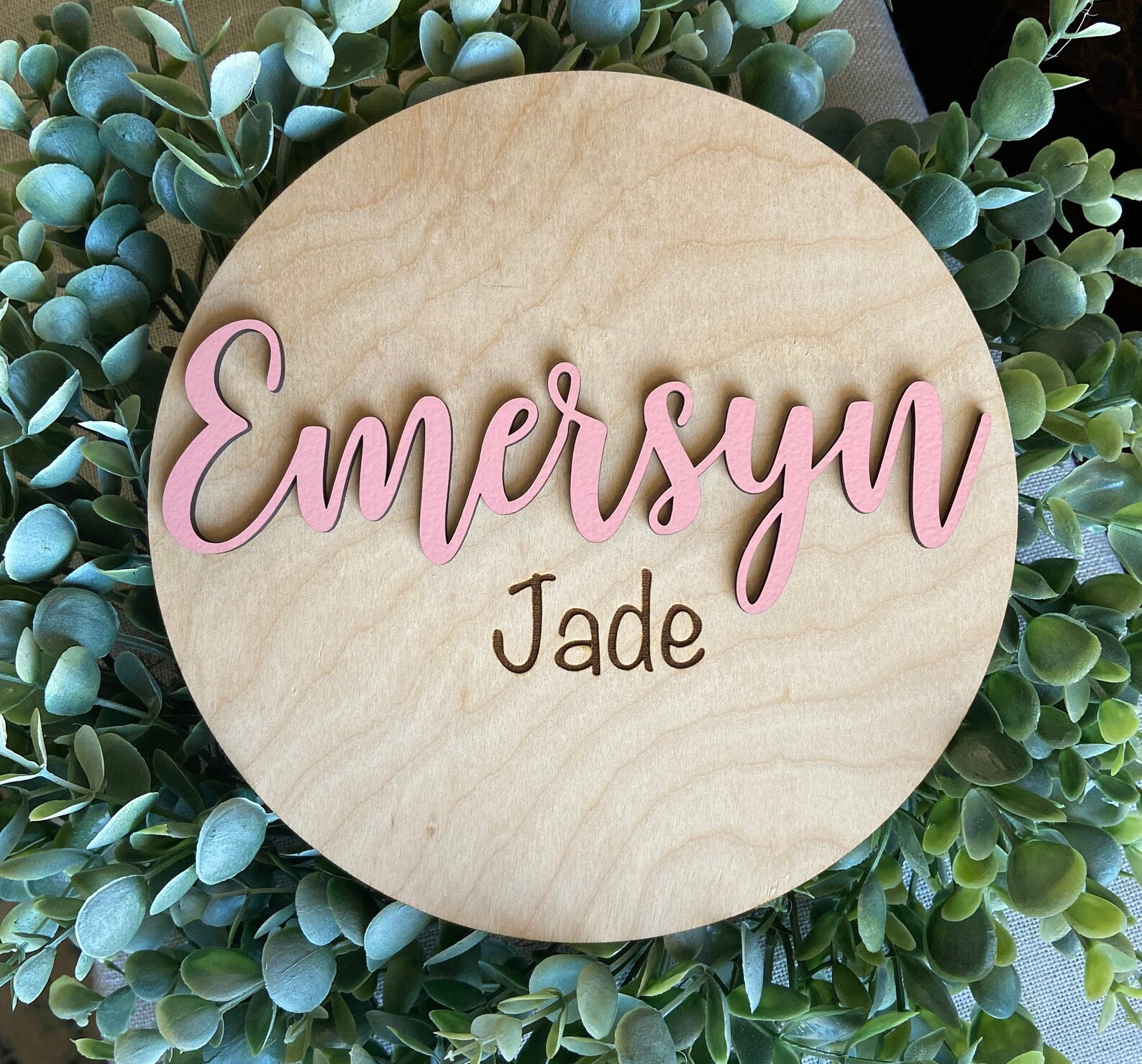 Wooden Baby Name Sign Baby Name Announcement Mini Name Sign - Etsy
