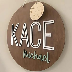 Hospital Door Hanger for Boy Nursery Name Sign Birth Stat Sign Hospital ...