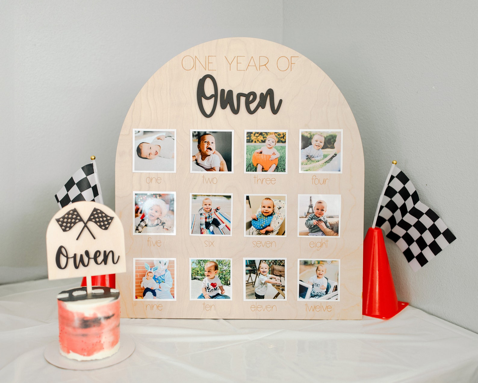 My First Year One Year of Photo Board Wooden Milestone Board 1st ...