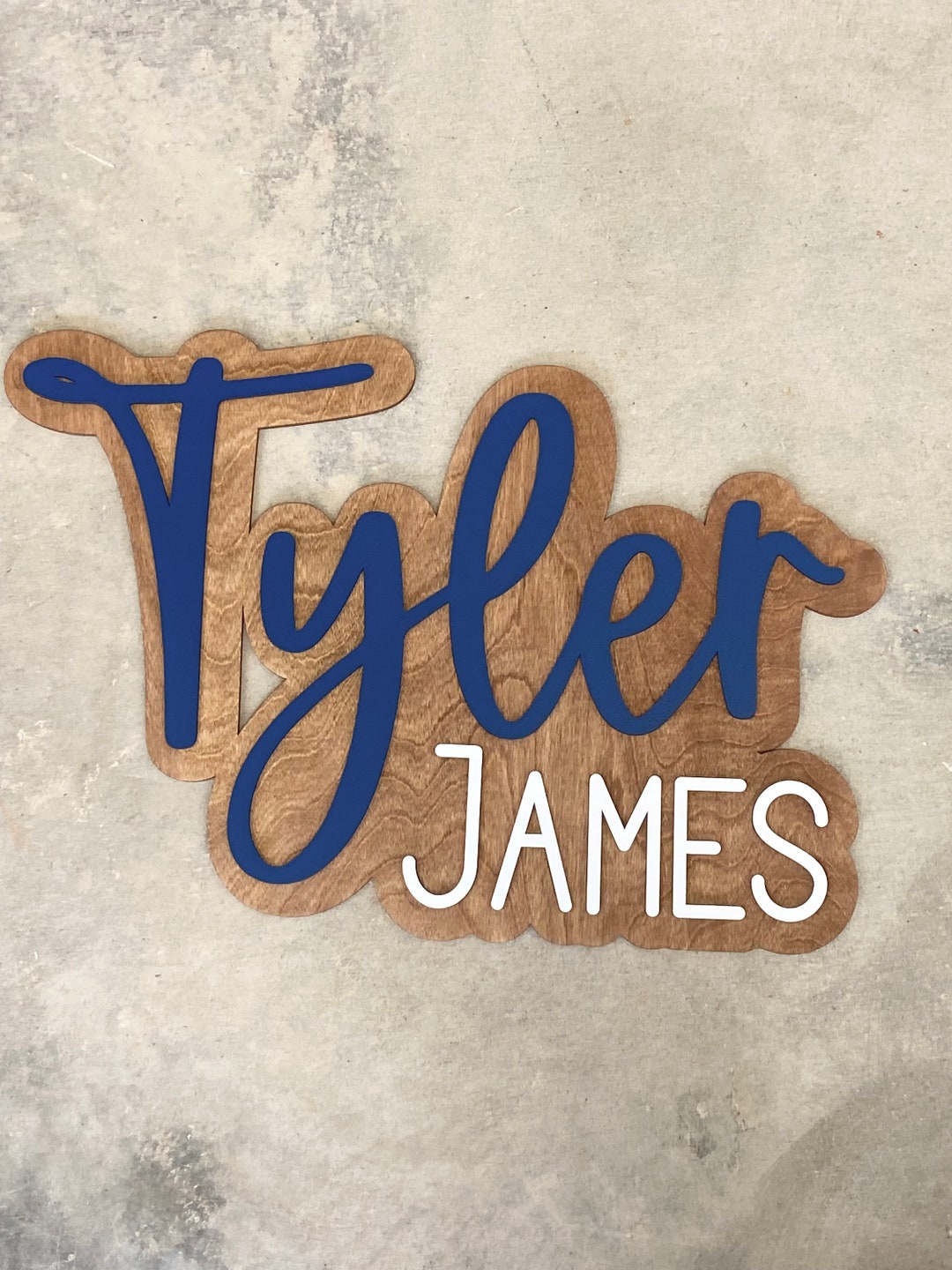 3D Nursery Sign Layered Name, Custom Layered Baby Name Sign, Large Wood ...
