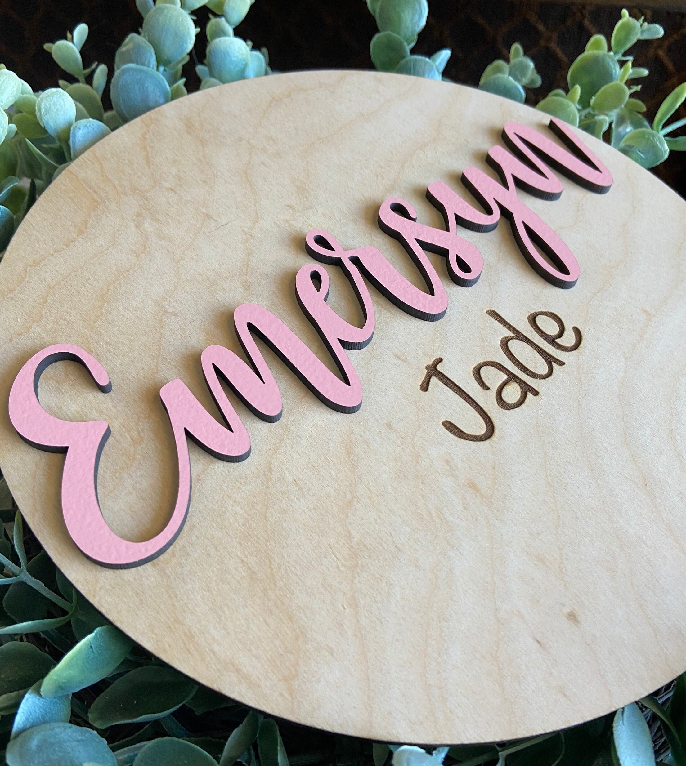 Wooden Baby Name Sign Baby Name Announcement Mini Name Sign - Etsy