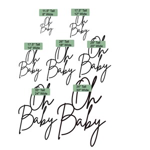 Oh Baby Sign Wood Cut Out Baby Shower Backdrop Oh Baby Sign Baby ...