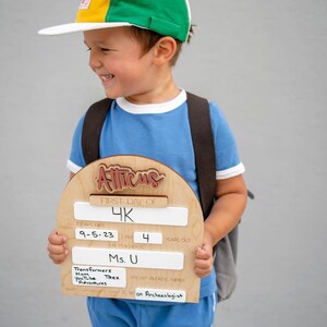 Personalized First Day of School Sign Back to School Photo Prop Custom ...