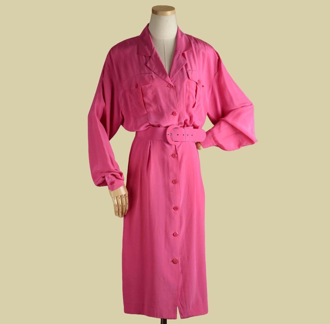 1980s Jacqueline Ferrar Silk Dress - Etsy