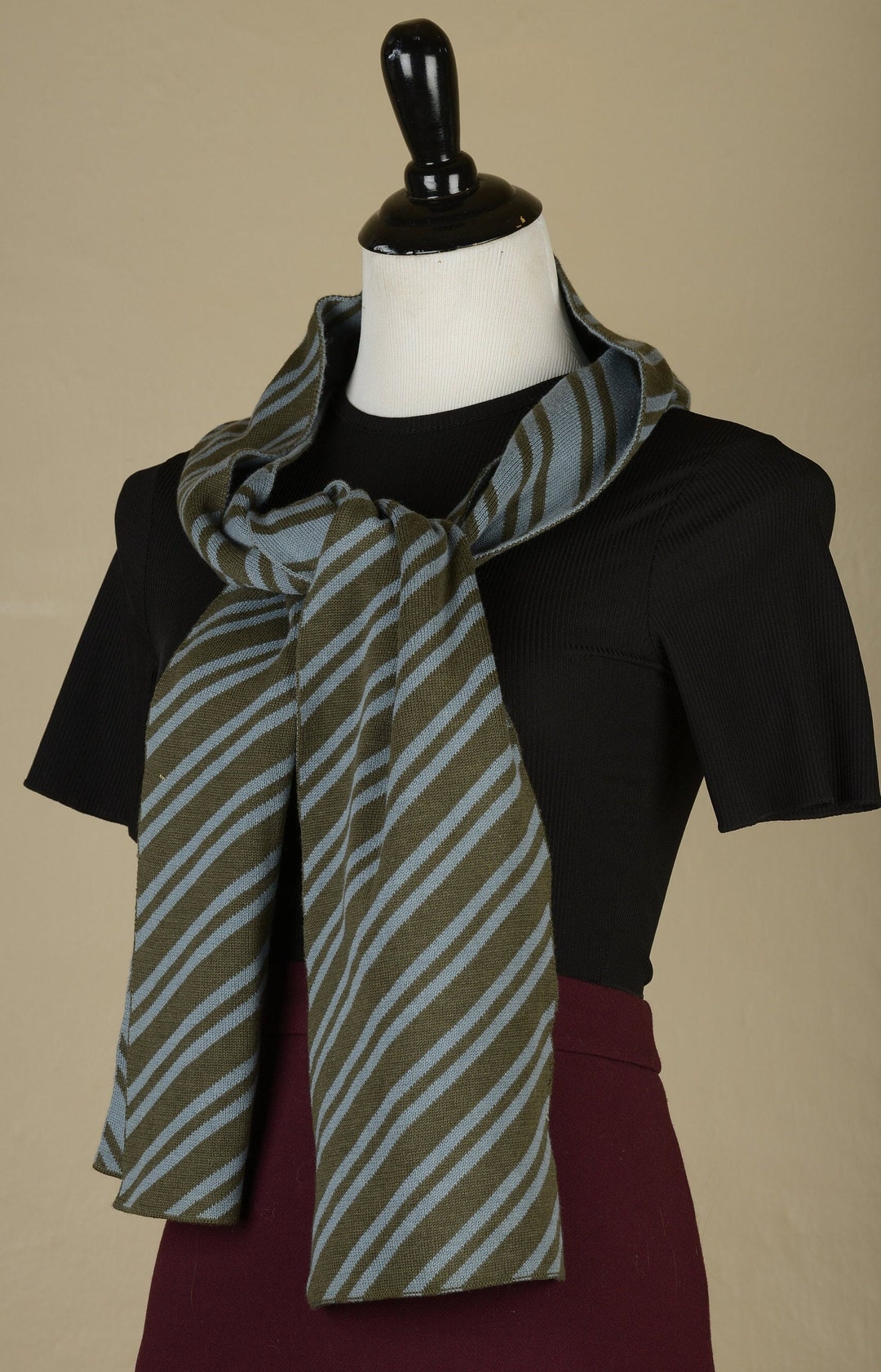 1990s Reversible Knit Scarf - Etsy