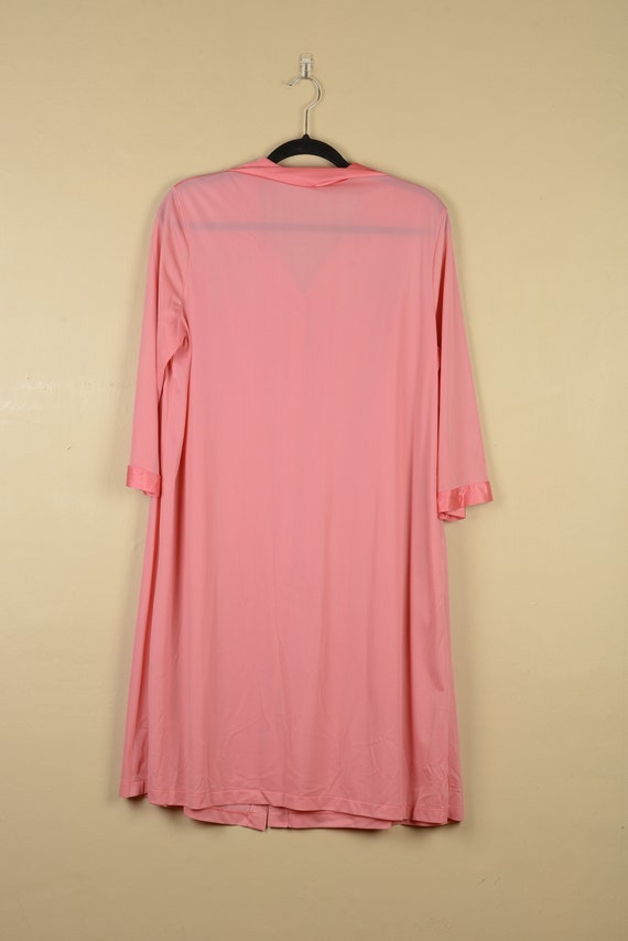 1980s Vintage Long Bright Pink Vanity Fair Robe Sleep… - Gem