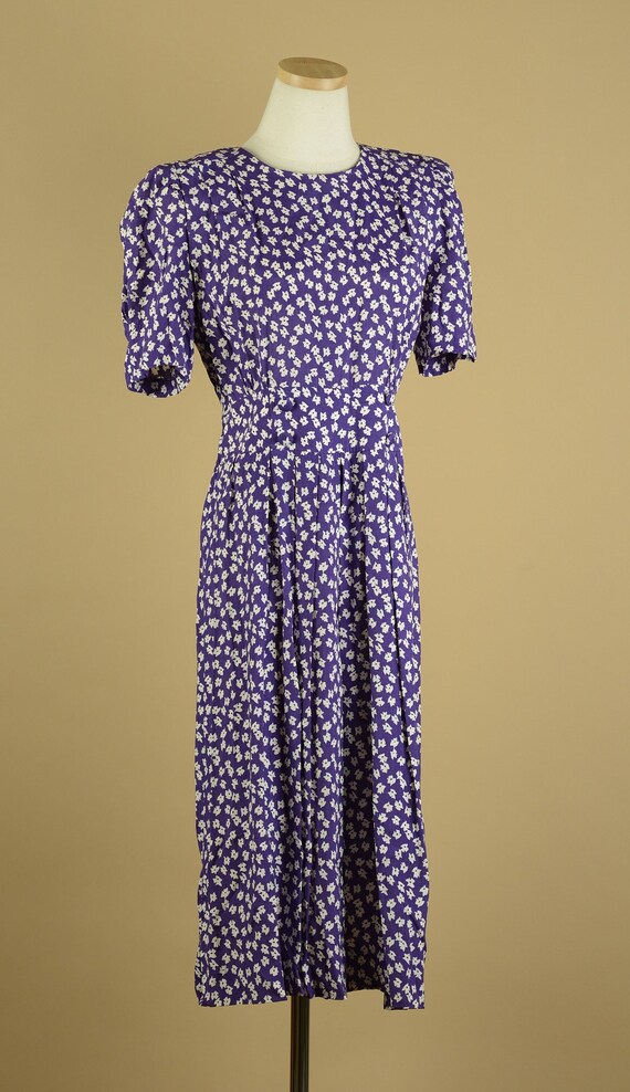 1980s Amanda Adams Floral Dress - Gem