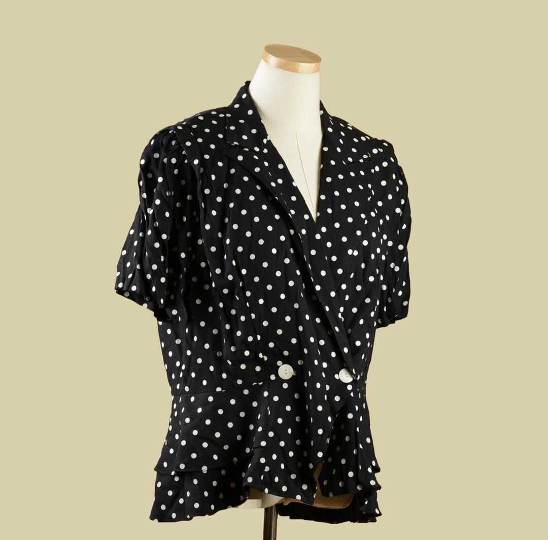 1980s Lauren Michaels Polka Dot Blazer - Etsy