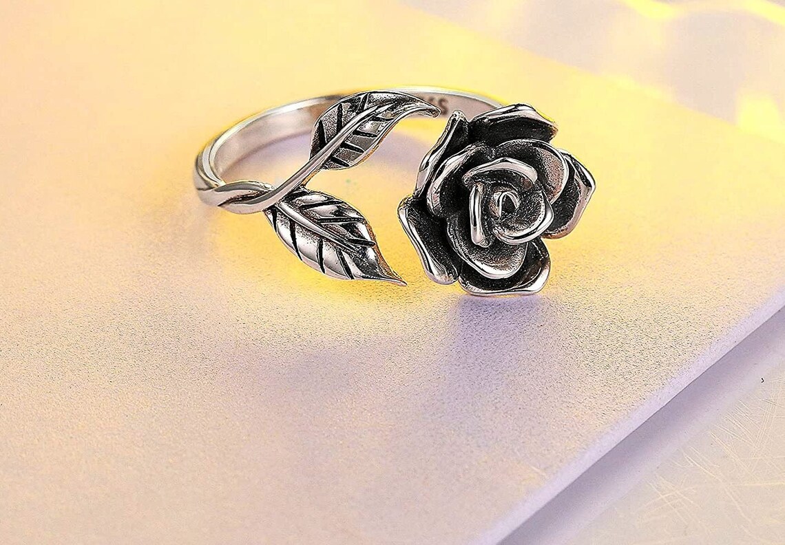 Rose Flower Ring for Women Rose Stands for True Love and Beauty ...