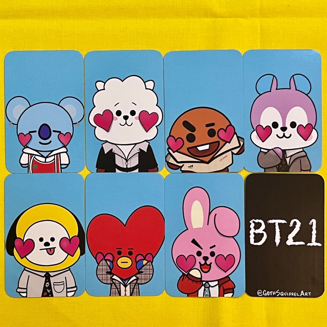 BT21 Fanmade Photocard Set 'love Yourself: Answer' Inspired Heart-cheek ...