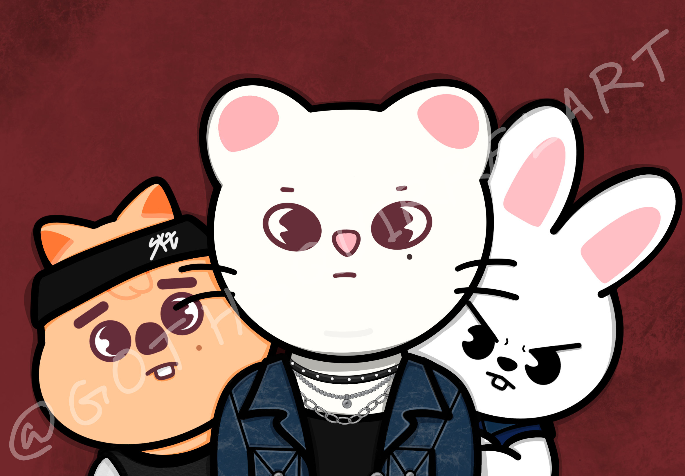 Stray Kids/skzoo Inspired - PABORACHA - HAN Quokka, Jiniret, Leebit - Han, Hyunjin, Lee Know ...