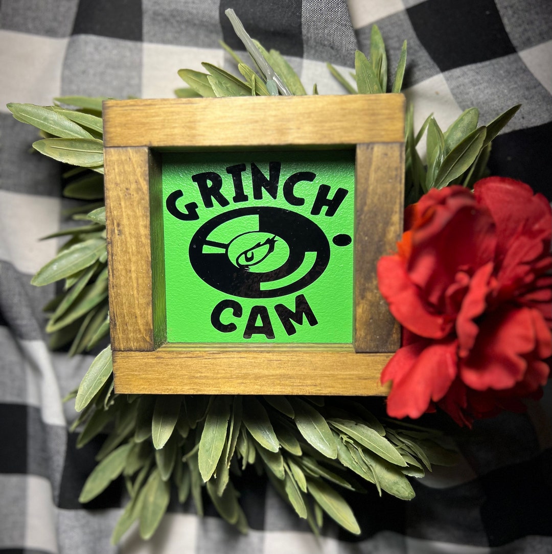 Grinch Cam Signchristmas Decorchristmas Signgrinch - Etsy