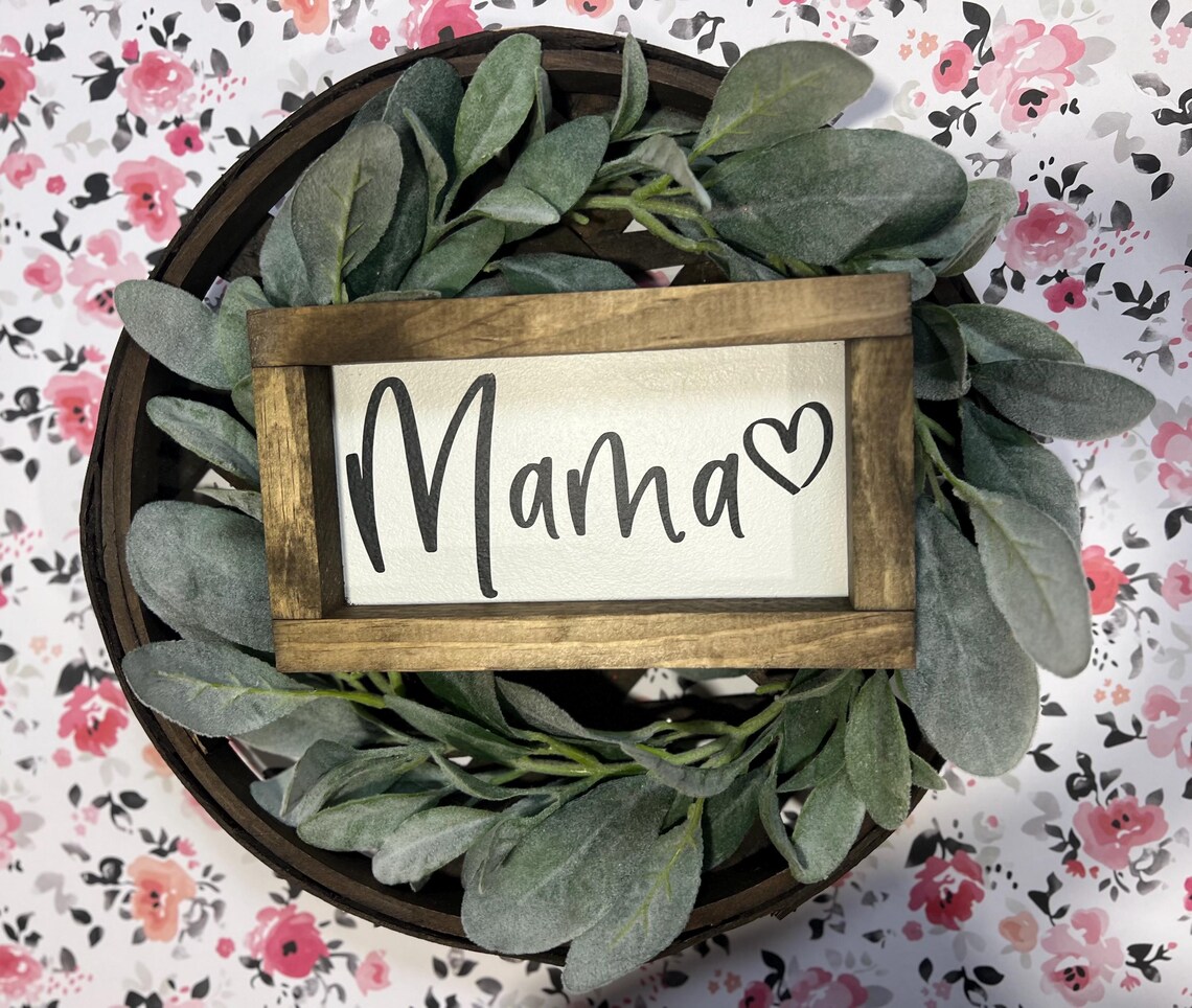 Mama Heart Sign|rustic Wood Sign|home Decor|mom|mama||mother’s Day ...