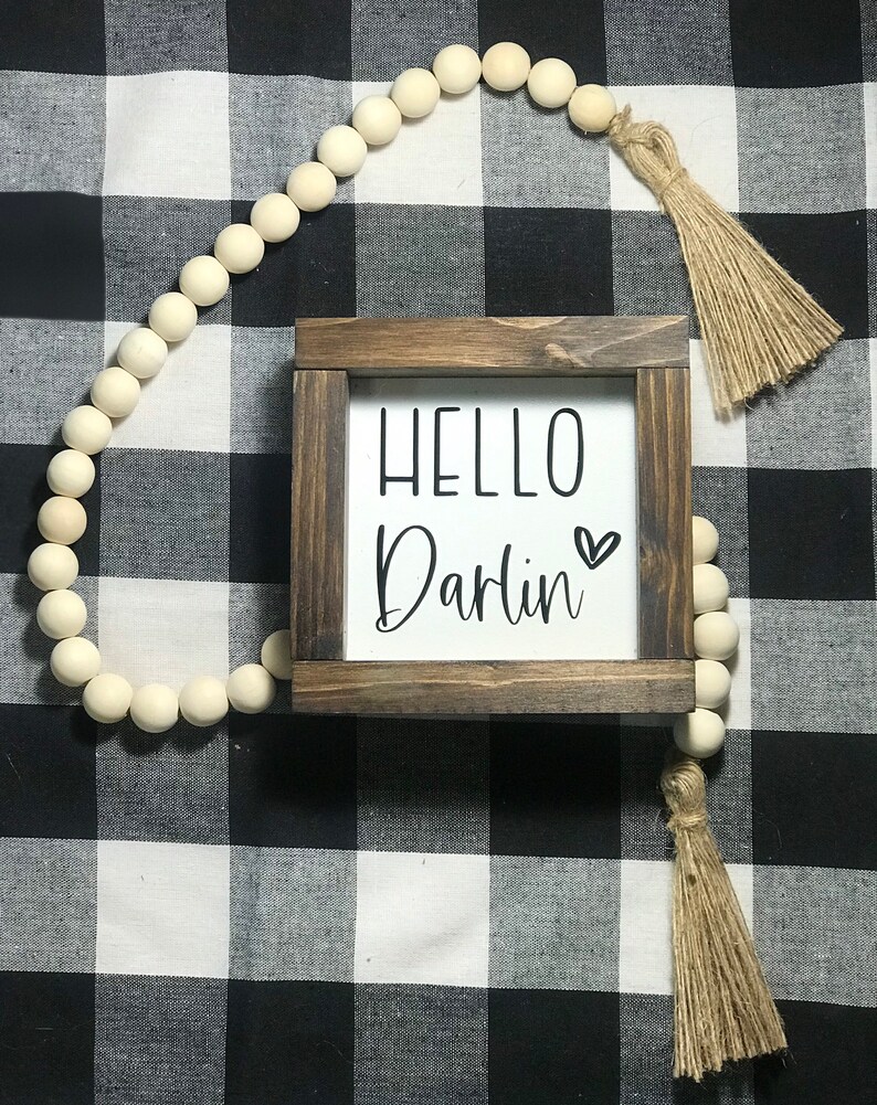 Hello Darlin Sign|home Decor|farmhouse Decor|hello Sign ...
