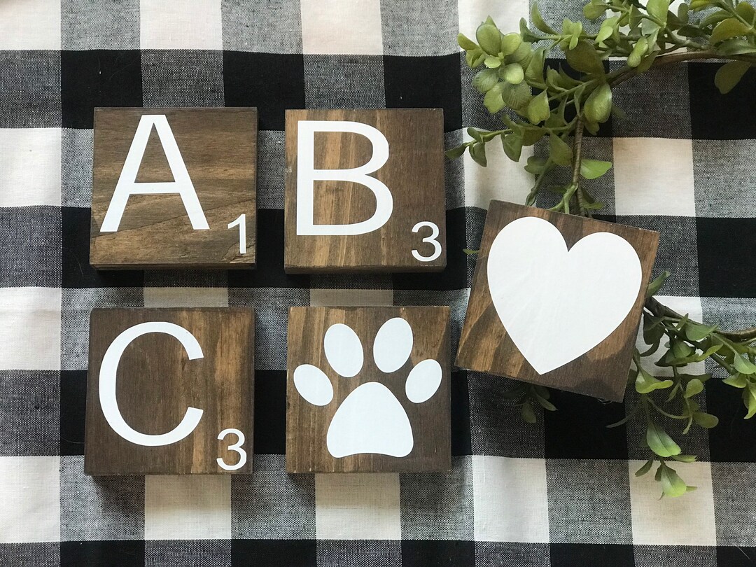 MINI Scrabble Tile|wall Decor|family Scrabble Blocks|home Decor ...
