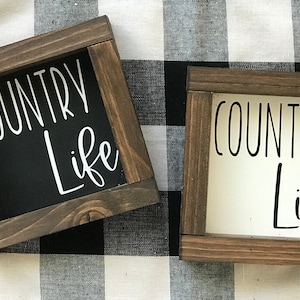 Country Life Sign|farmhouse Decor|home Decor|country Decor|rustic Sign ...