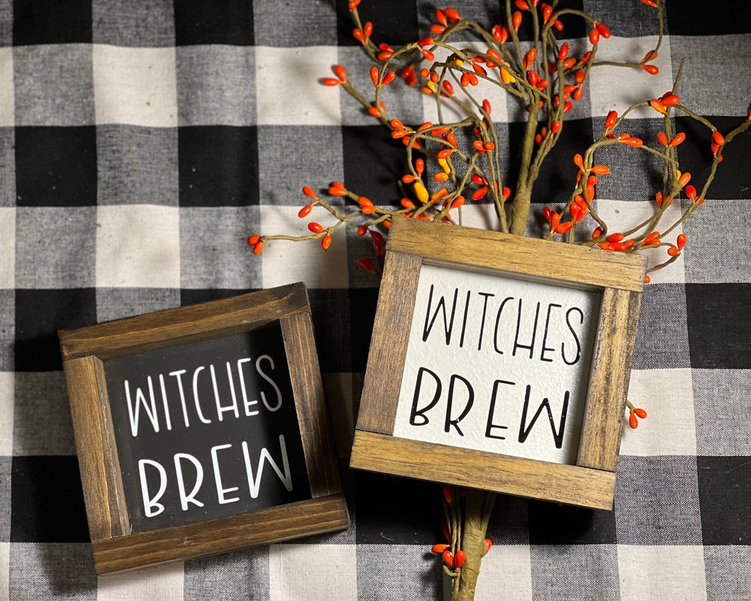 Witches Brew Sign|halloween Decor|oct.31|spooky|farmhouse Halloween ...