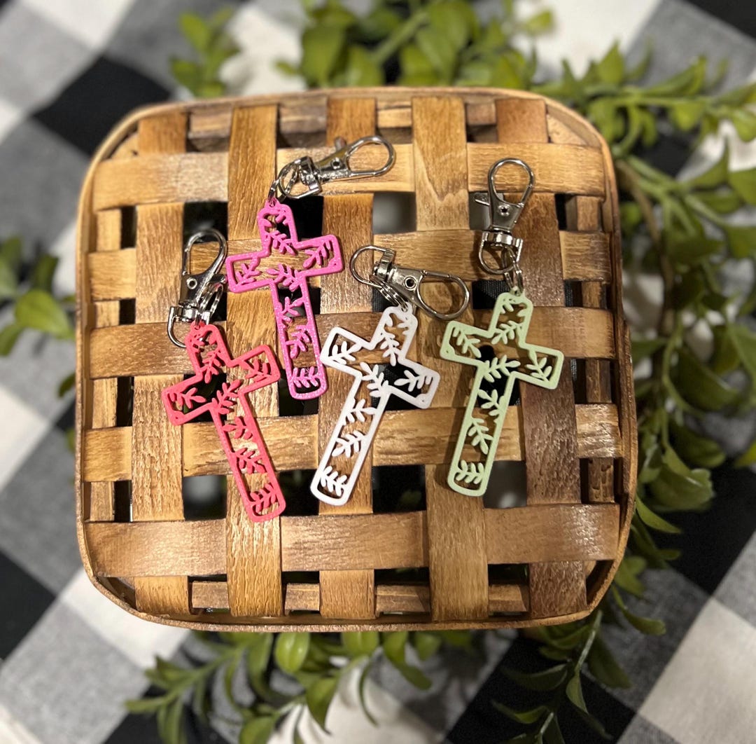 3D Printed Cross Keychain|gift|keychain|spiritual Decor ...