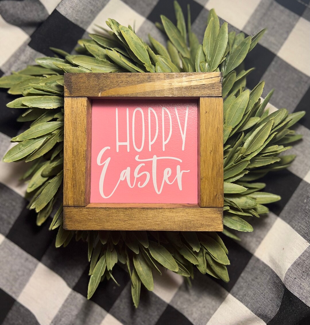 Hoppy Easter Sign|easter Decor|happy Easter|bunny|dixiefarmdesignsllc ...