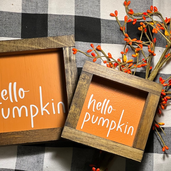 Hello Pumpkin Sign - Etsy