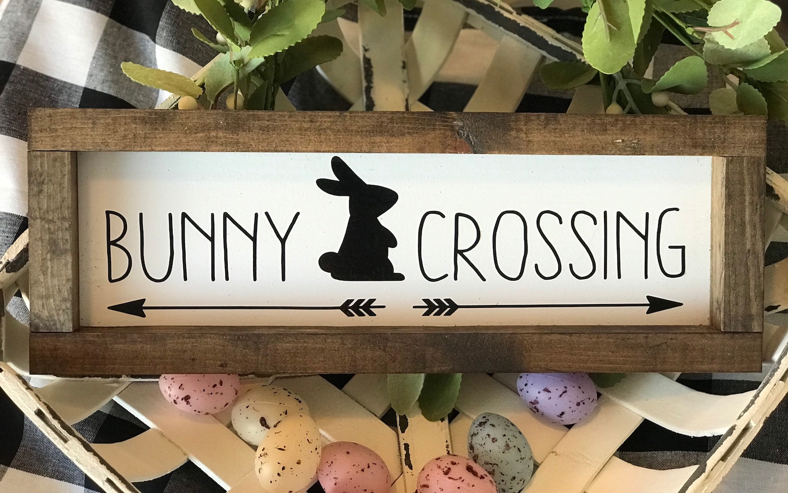 Bunny Crossing Signbunny Signeaster Decorfarmhouse | Etsy