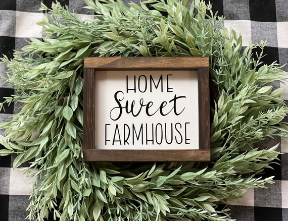 Home Sweet Farmhouse Signhome Decorfarmhouse Decorwood - Etsy