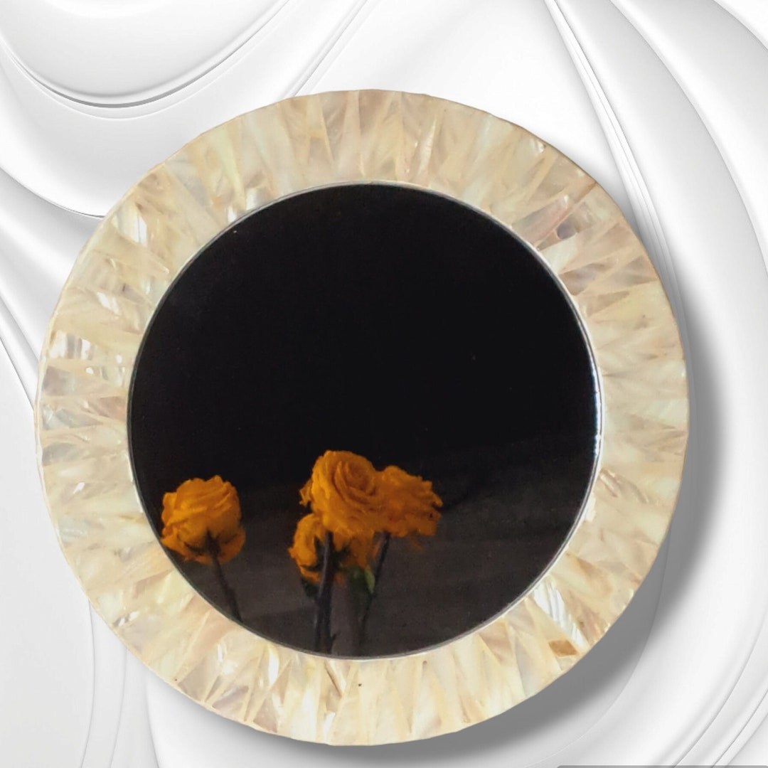 Lacquer World Handmade Mother of Pearl Wooden Modern Round Pattern ...