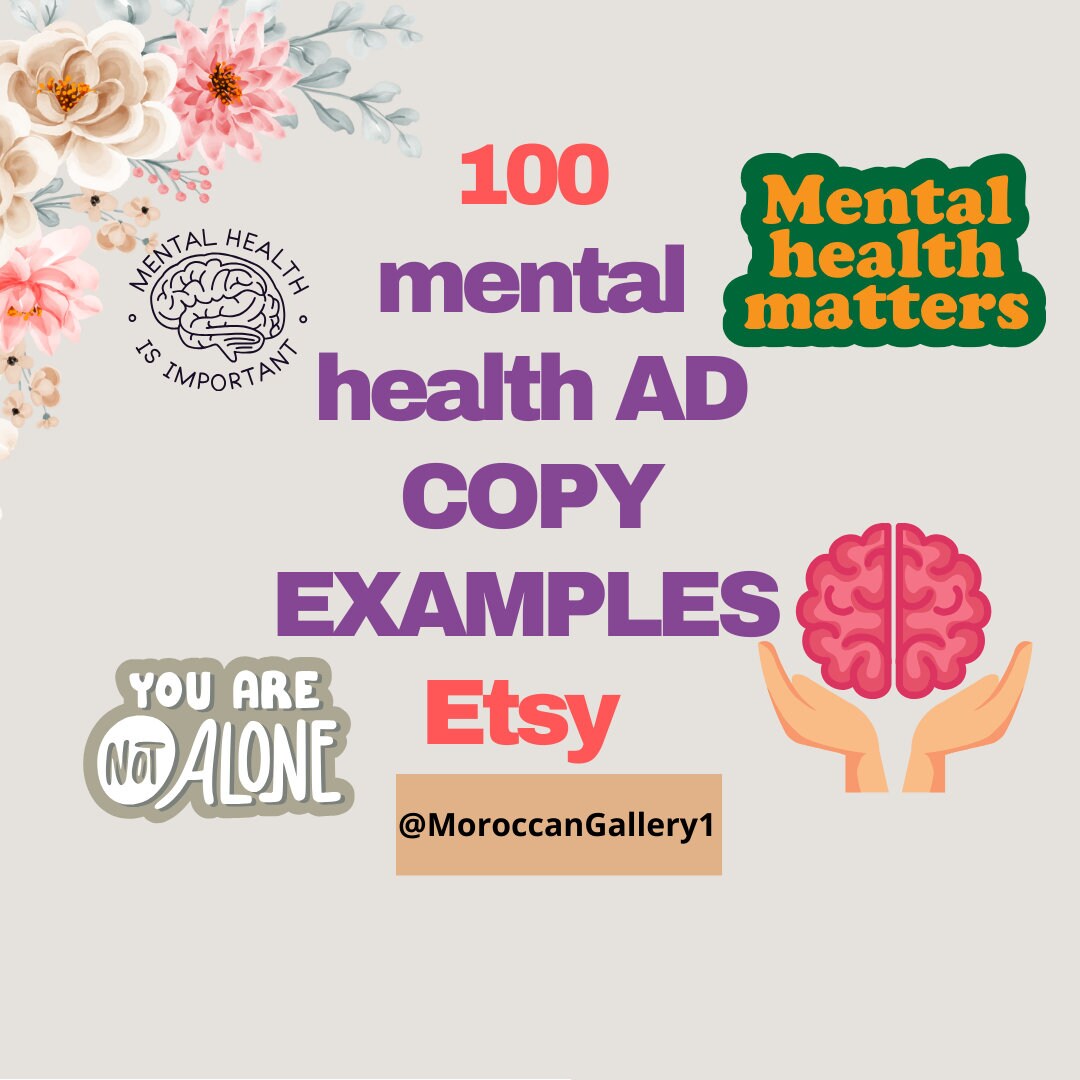 Mental Health: CHATGPT 100 Therapeutic Ad Copy Examples, INSTANT PDF ...
