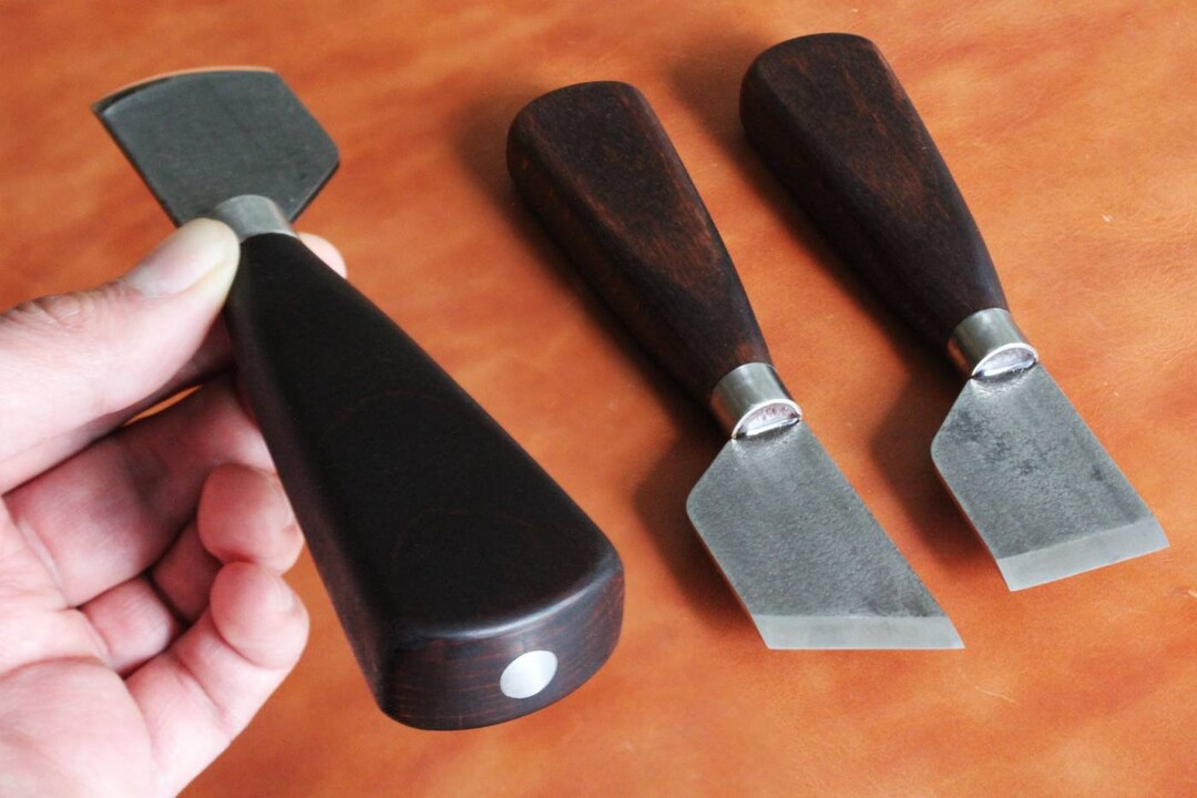 Leather Skiving Paring Knife, Oblique Straight Round Angled Blade ...