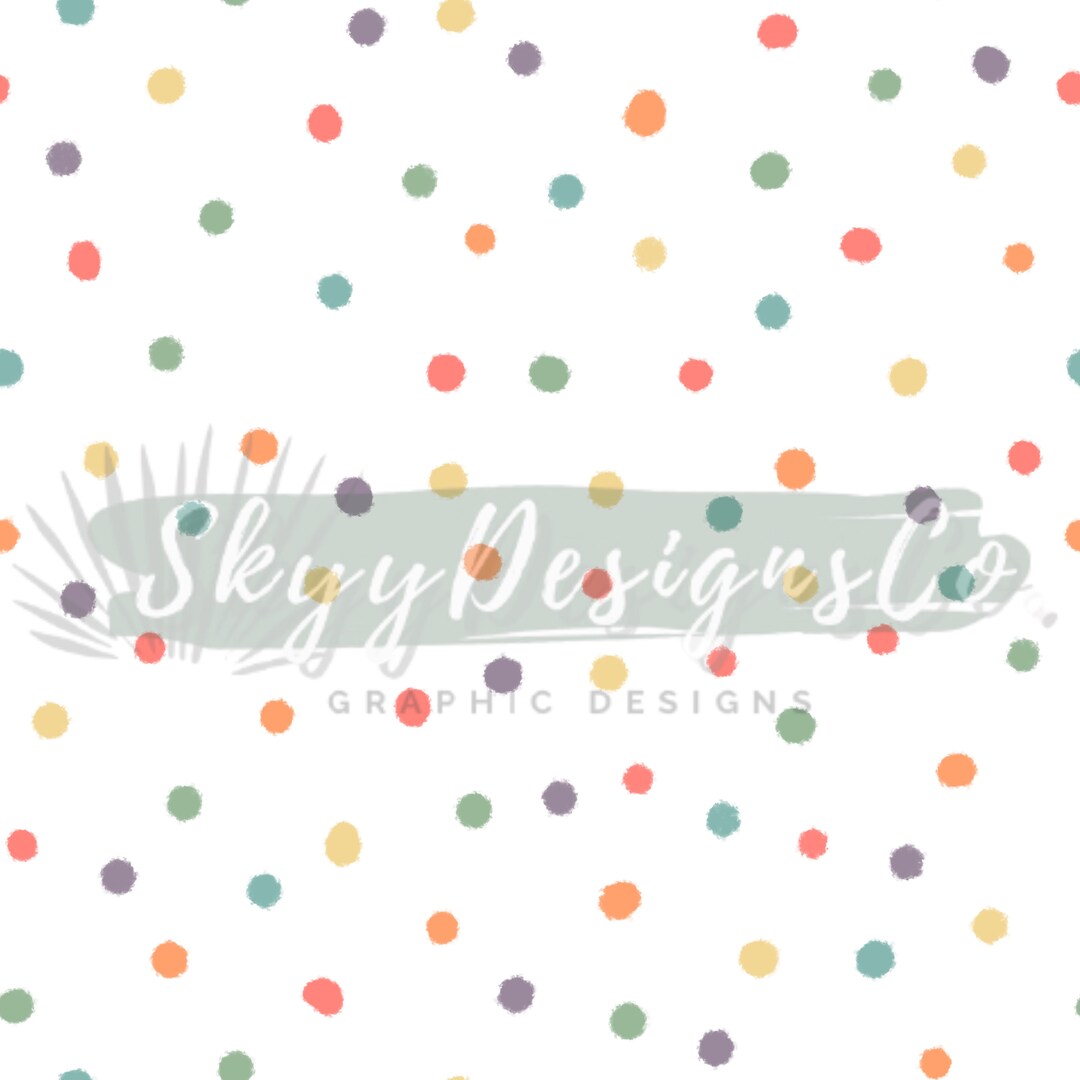 Rainbow Polka Dots Digital Seamless Pattern for Fabrics and Wallpapers ...