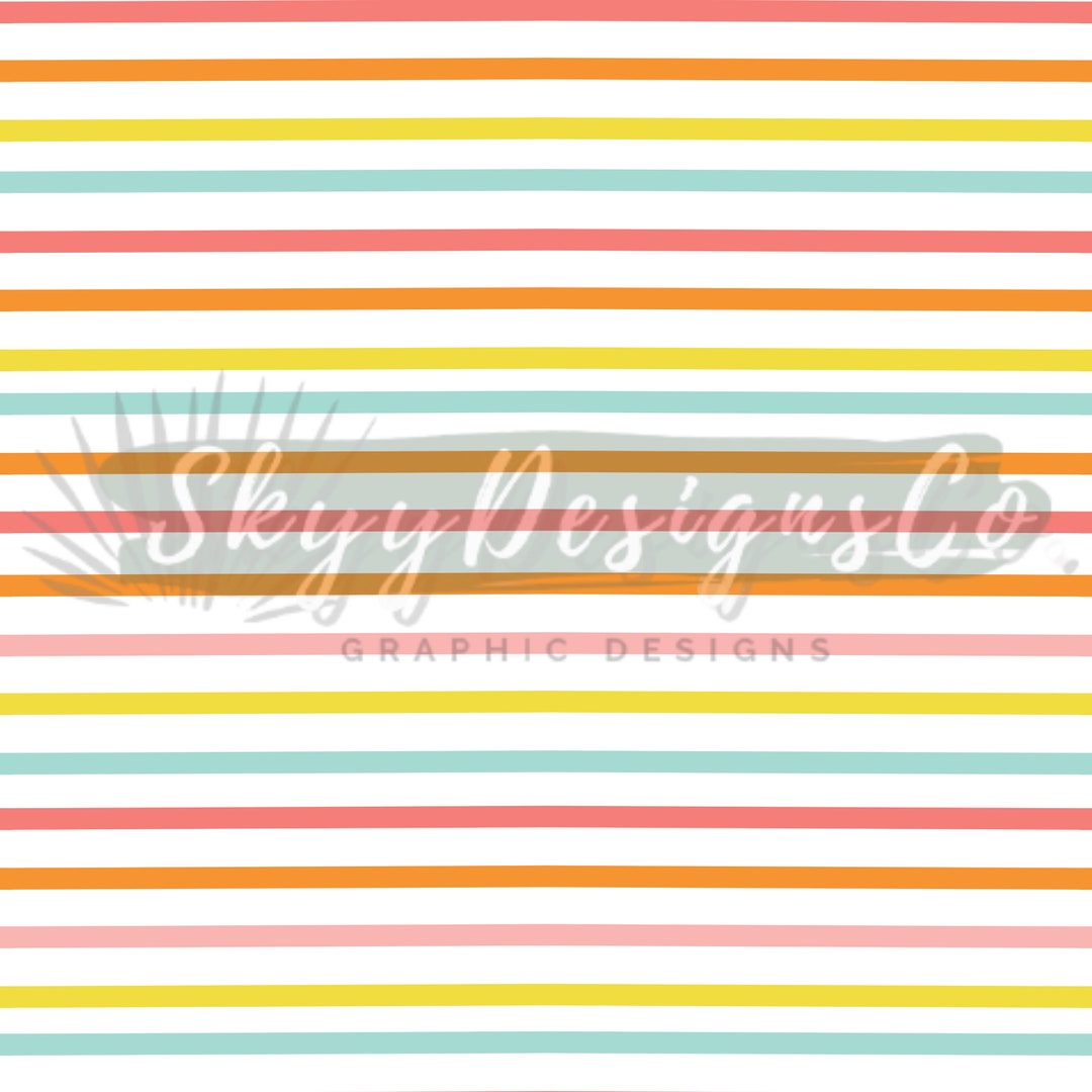 Rainbow Stripes Seamless Pattern for Summer, Coordinate Stripe Seamless ...