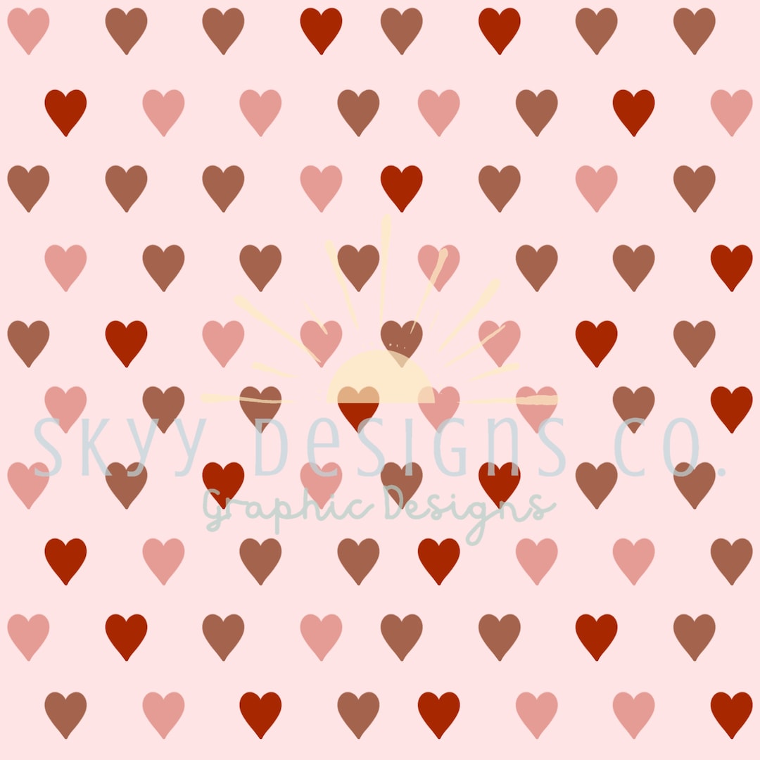 Heart Polka Dot Digital Seamless Pattern for Fabrics and Wallpapers ...