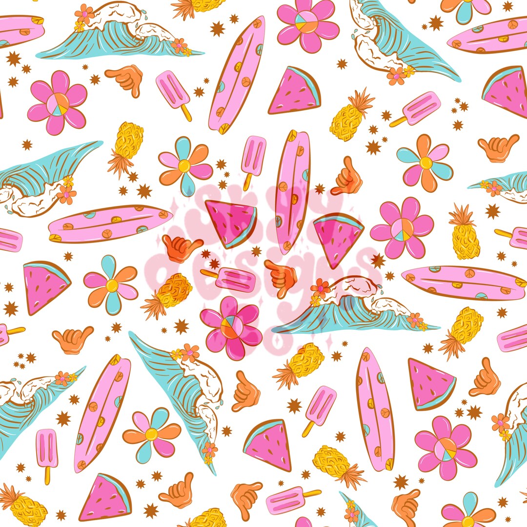 Trendy Tropical Summer Seamless Pattern for Summer, Topical Summer ...