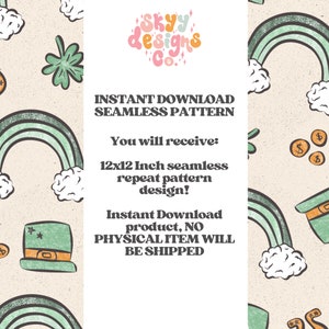 Lucky Rainbows and Clovers Seamless Pattern for St. Patrick's Day, St ...