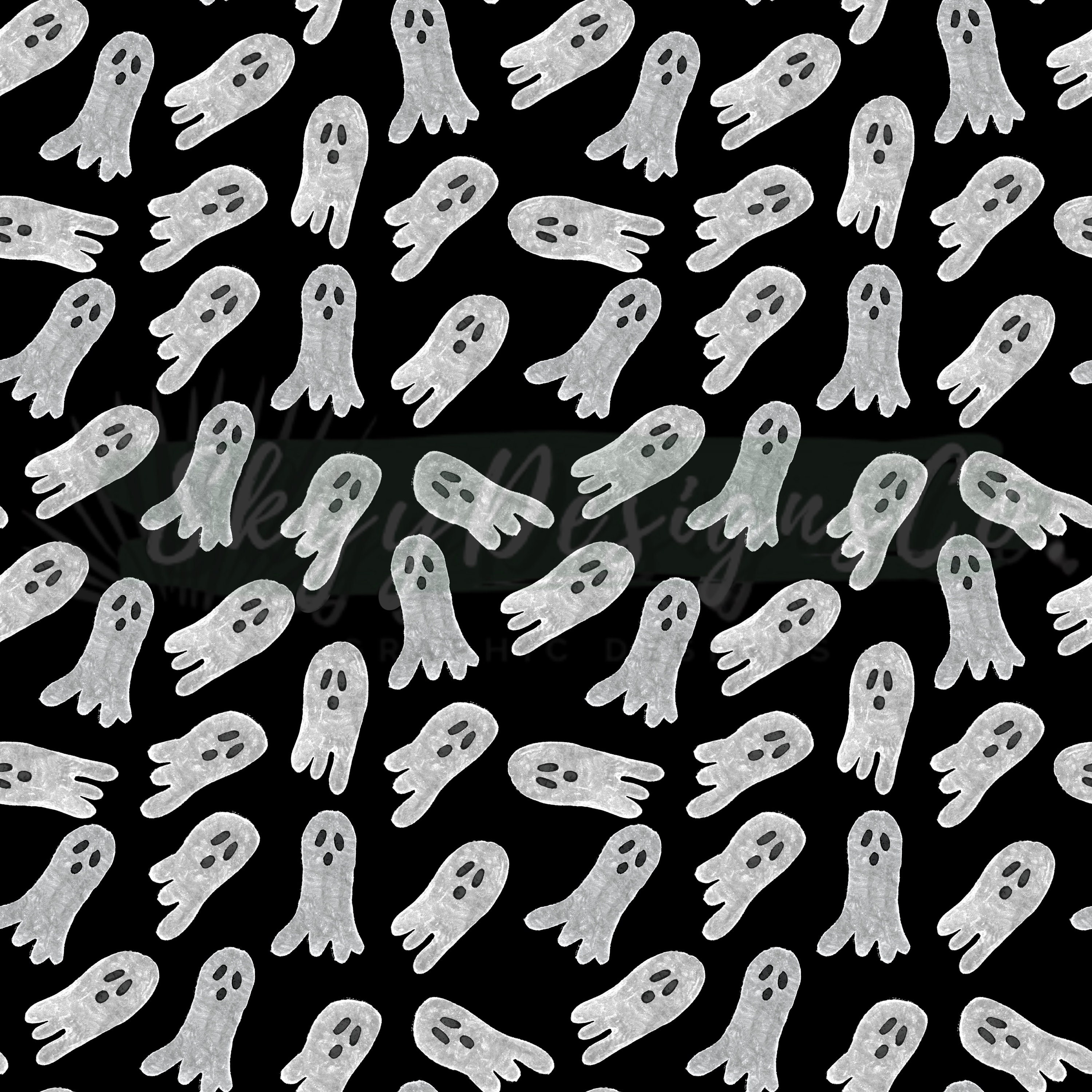 Watercolor Ghosts Digital Seamless Pattern for Fabrics and - Etsy