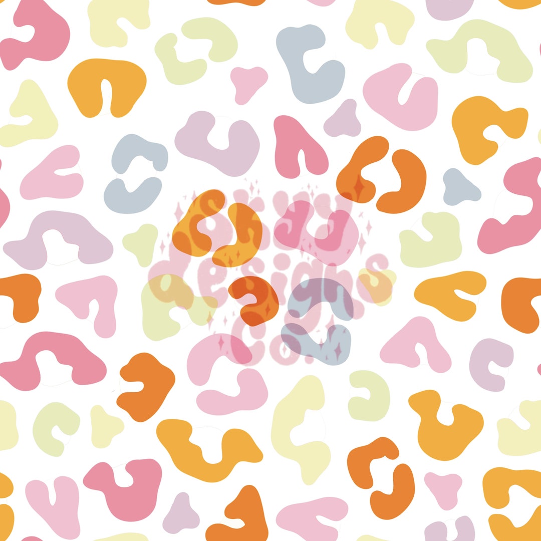 Pastel Cheetah Seamless Repeat Pattern for Spring, Seamless Animal ...