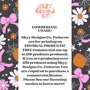 Trendy Coquette Halloween Seamless Pattern Digital Download, Spooky ...