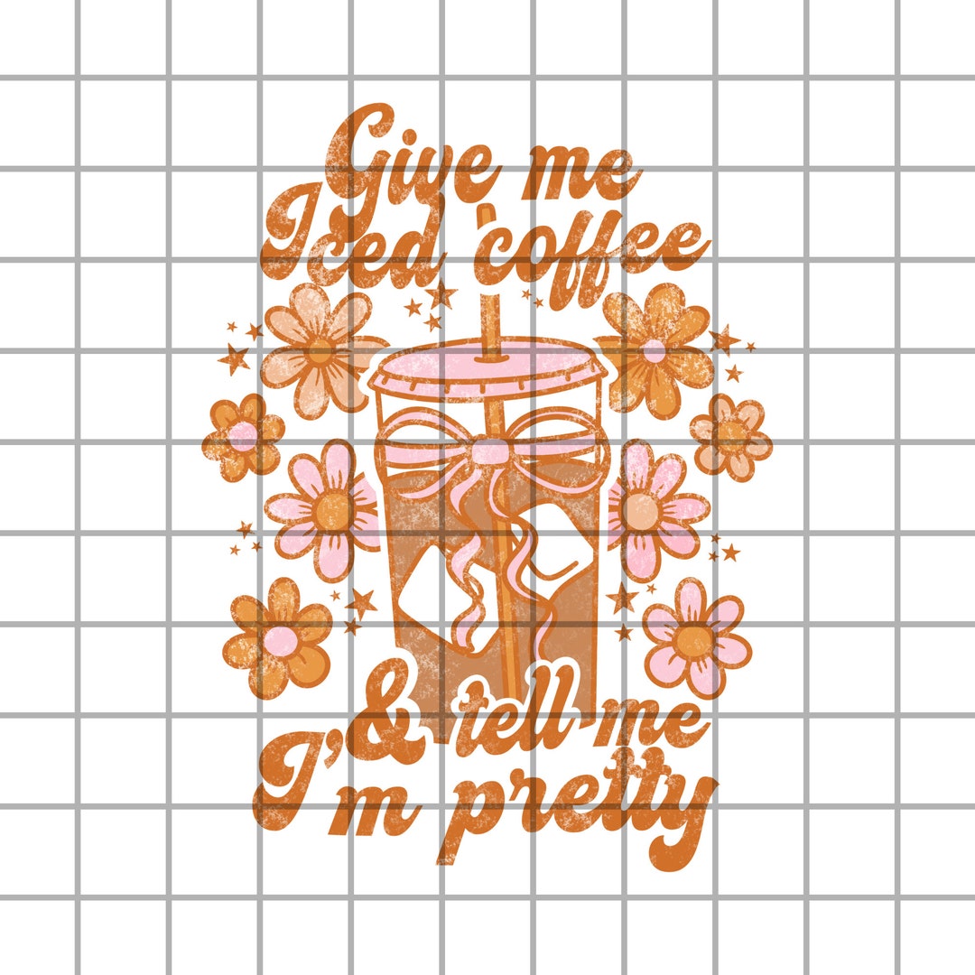 Girly Iced Coffee Coquette Bow PNG Design Download, Coffee Lover PNG ...