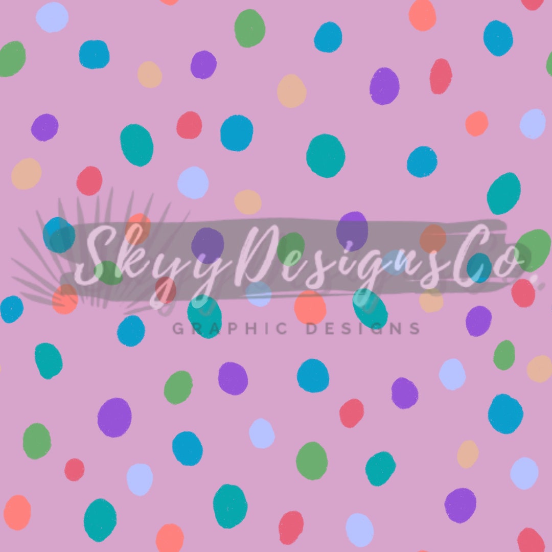 Bright Rainbow Polka Dots Seamless Pattern for Party, Celebration ...