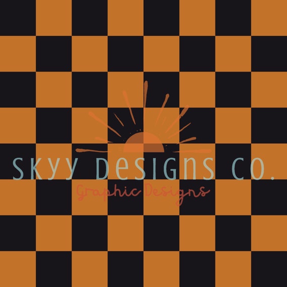 Vintage Halloween Checkered Digital Seamless Pattern for - Etsy