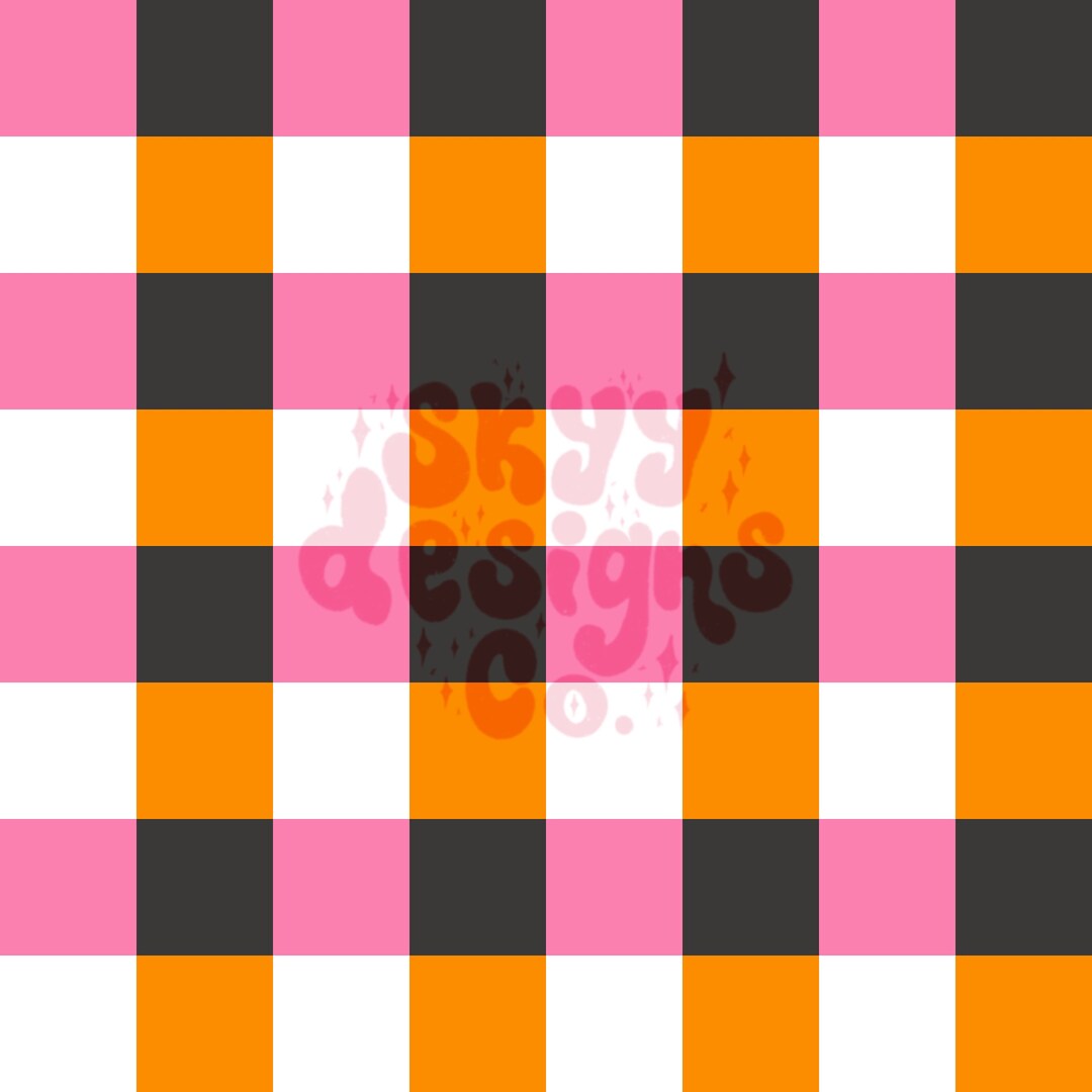 Trendy Halloween Checkered Digital Seamless Pattern for Fabrics and ...