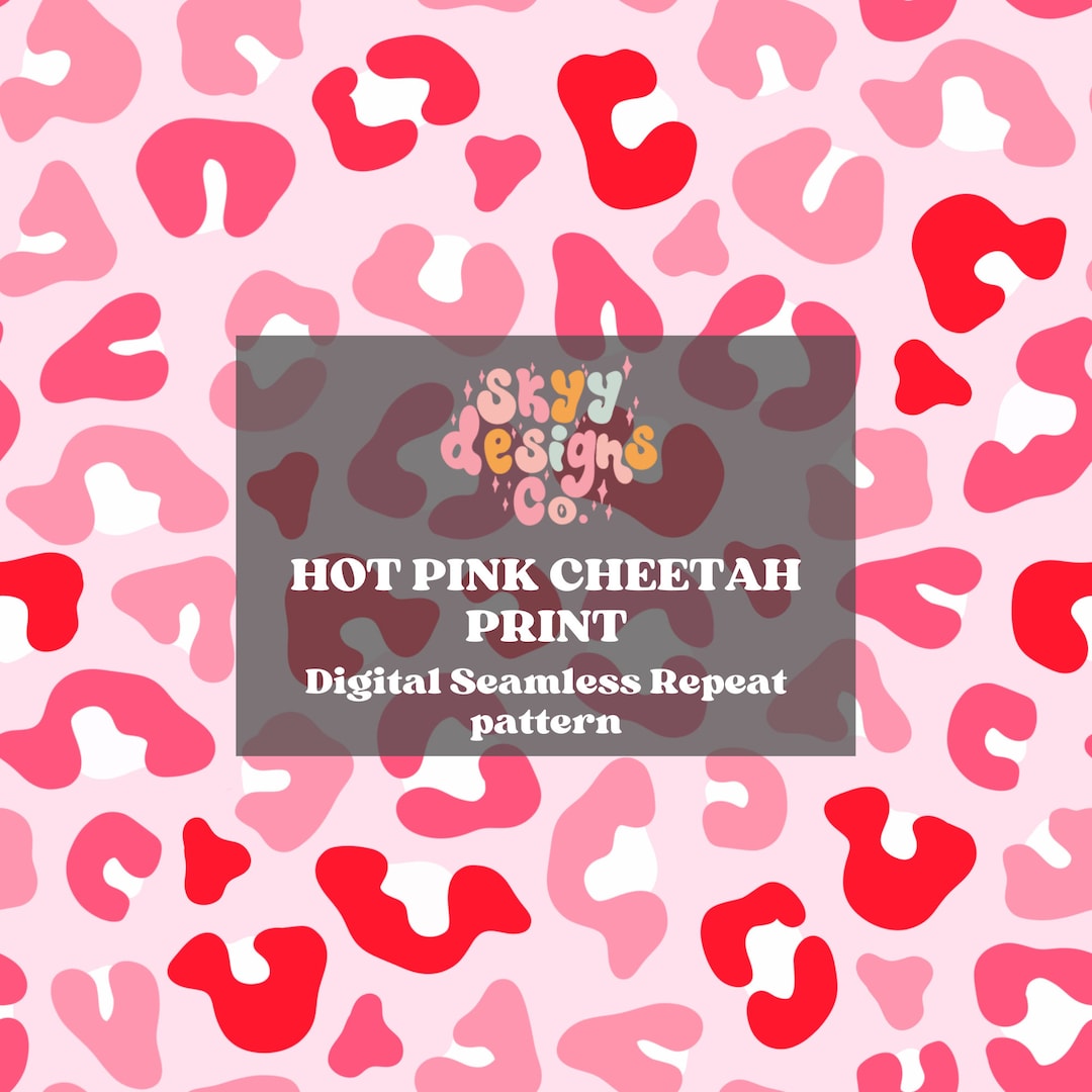 Hot Pink Cheetah Seamless Pattern for Valentine's Day, Cheetah Print ...
