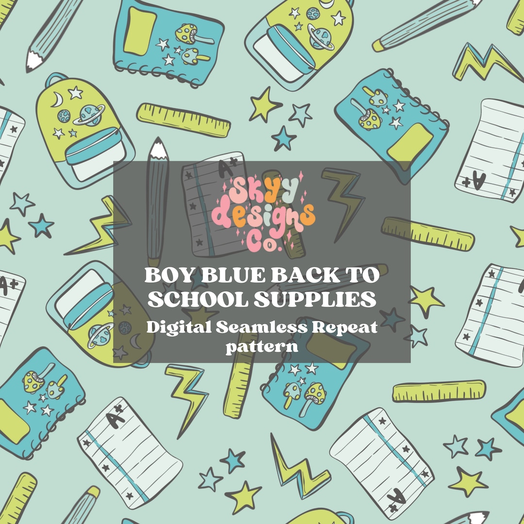 Back to School Digital Seamless Pattern for Fabrics and Wallpapers ...